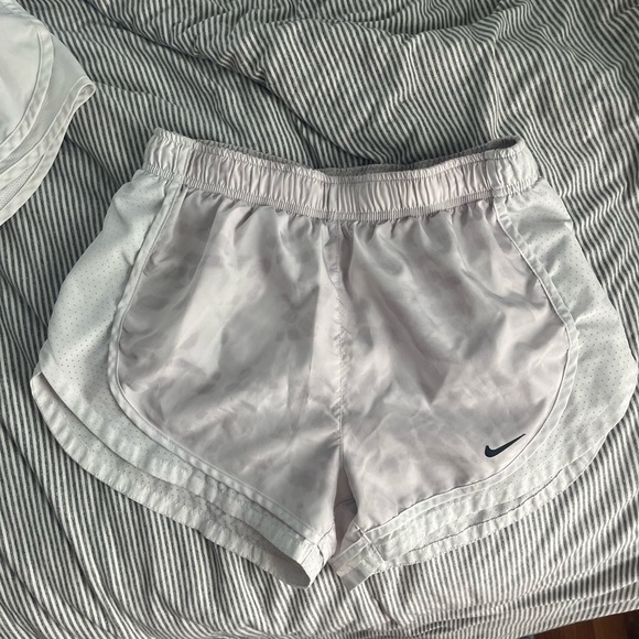 Nike | Shorts | Nike White Running Shorts With Pattern | Poshmark
